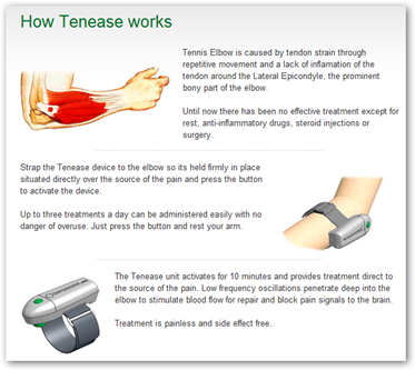 Have Tennis Elbow Pain – There’s A Device for That – Tenease Using ...